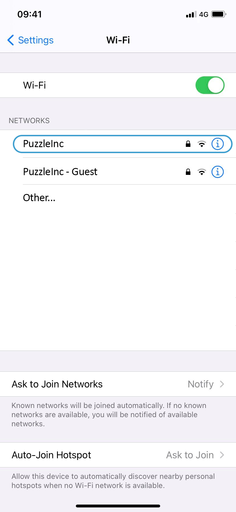 How to connect to the company wireless network?