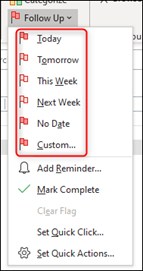 How to flag email messages in Outlook?