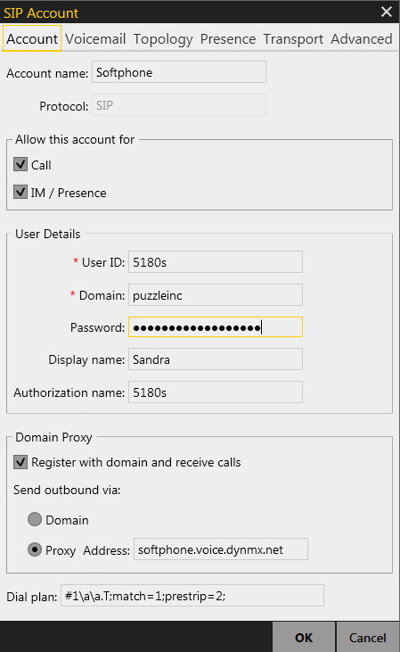 How to register the Bria 5 softphone?